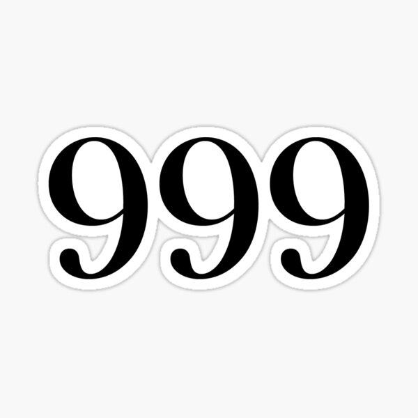 "Angel Numbers 999 (Black)" Sticker for Sale by MaddieBreckner | Redbubble