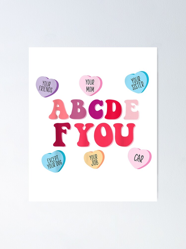 "ABCDEF-You Skeleton Finger And Lips Valentine 2022" Poster for Sale by ...