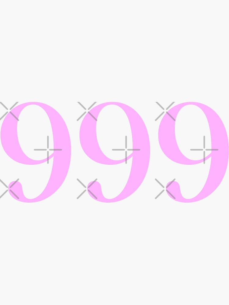 "Angel Numbers 999 (Pink)" Sticker for Sale by MaddieBreckner | Redbubble