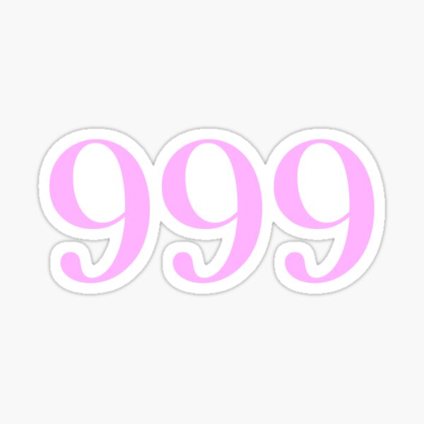 "Angel Numbers 999 (Pink)" Sticker for Sale by MaddieBreckner | Redbubble