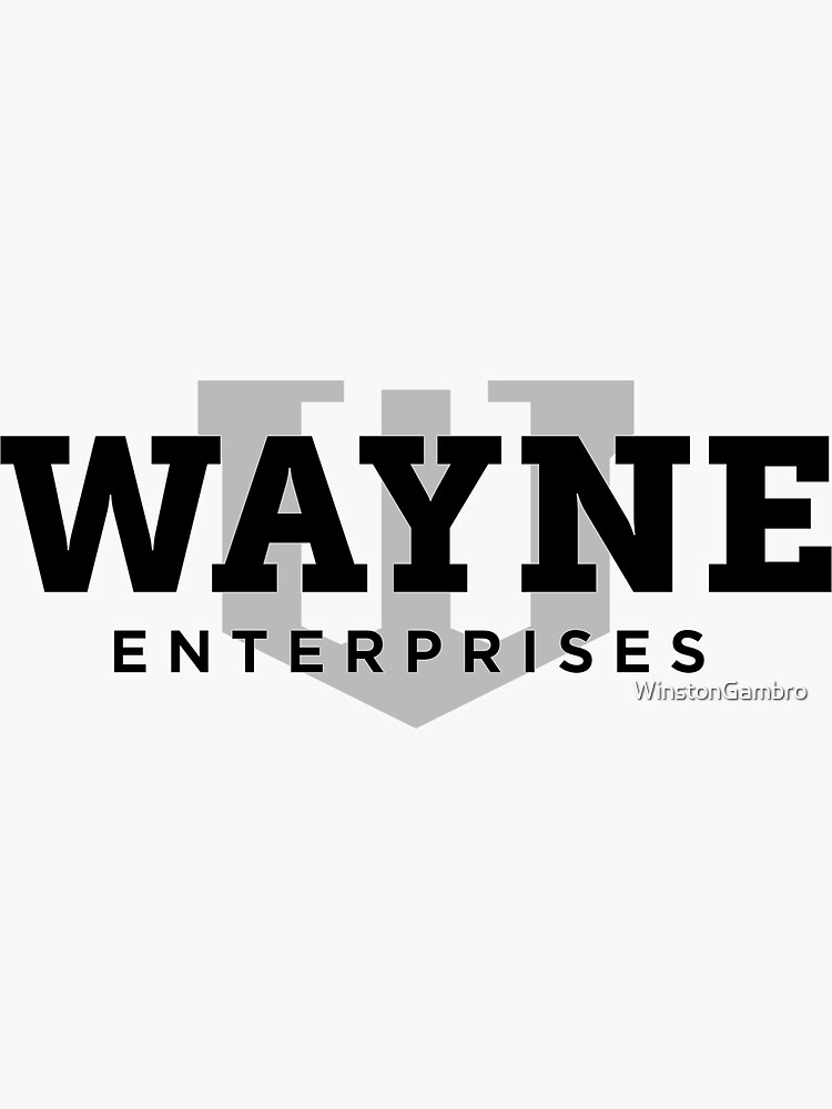 "Wayne Enterprises (Black)" Sticker for Sale by WinstonGambro | Redbubble