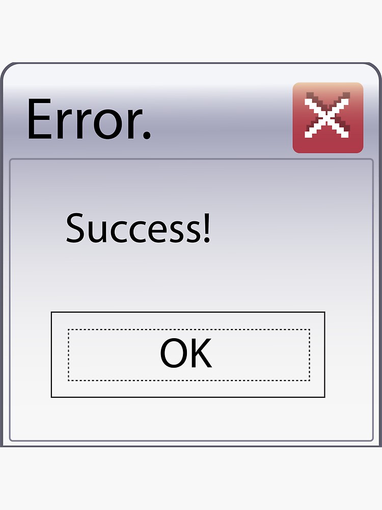 "Windows Error" Sticker for Sale by CreepyMurphy | Redbubble