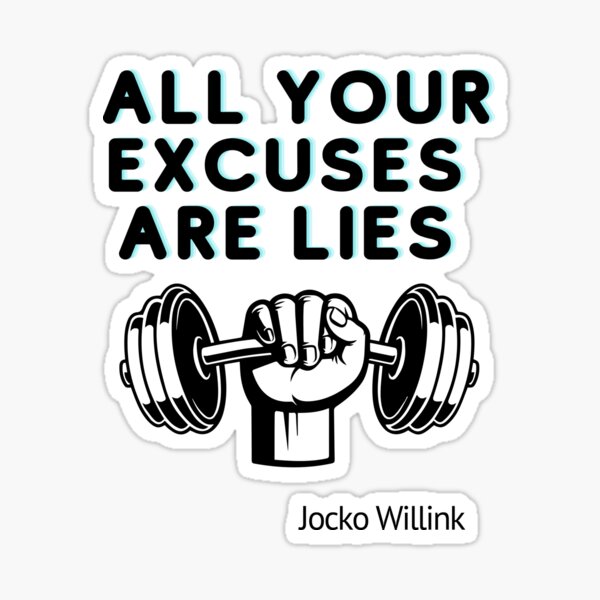 "All your excuses are lies" Sticker by Everestart | Redbubble