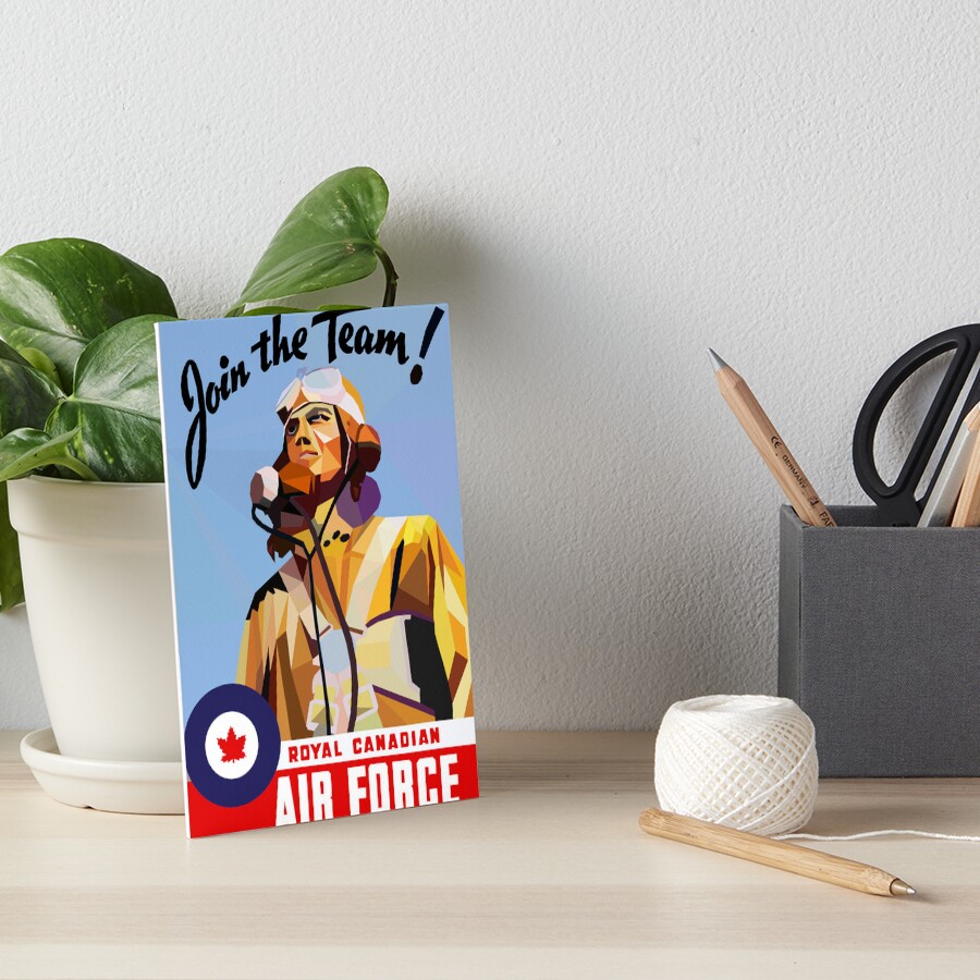 "RCAF Join The Team Poster Low Poly" Art Board Print for Sale by ...