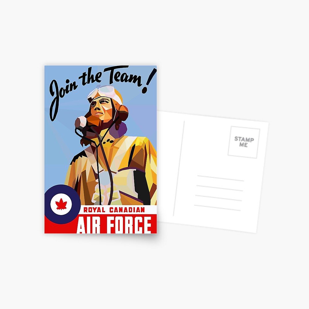 "RCAF Join The Team Poster Low Poly" Postcard by SpitfireLew | Redbubble