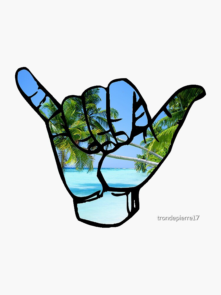 "Shaka-Palm Tree" Sticker for Sale by trondepierre17 | Redbubble