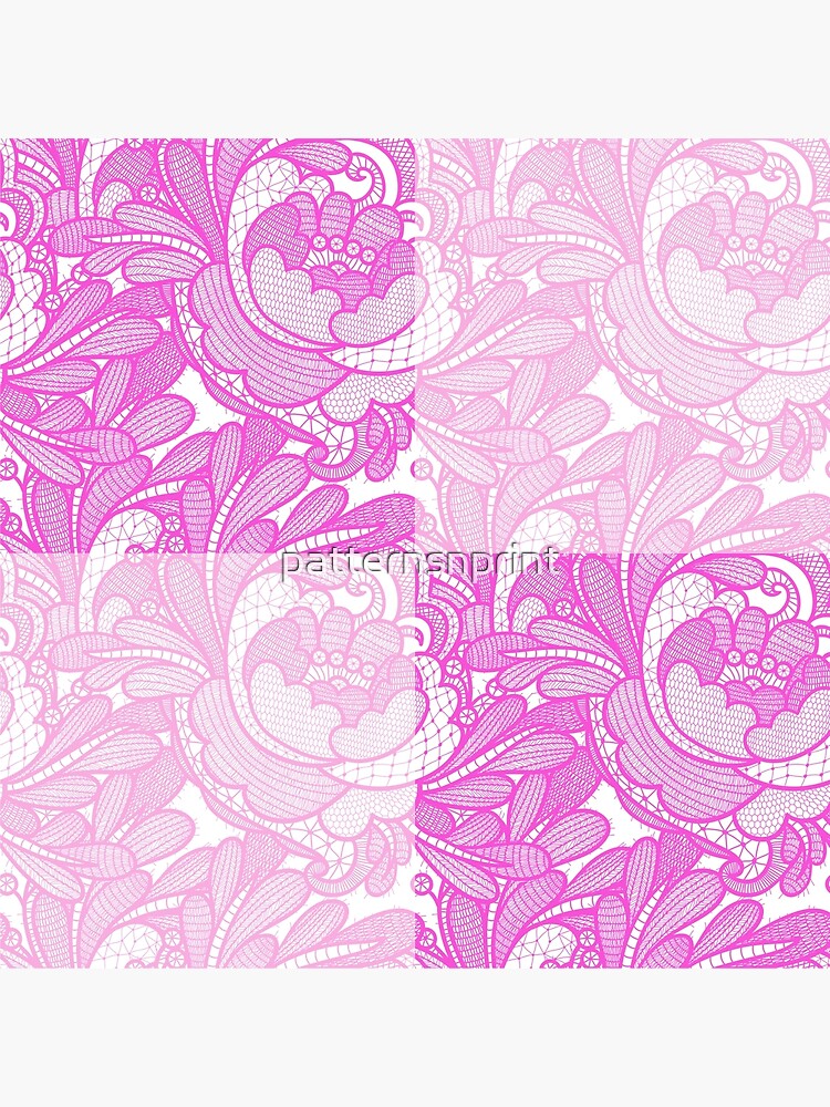 "Pink Floral Lace" Poster for Sale by patternsnprint | Redbubble