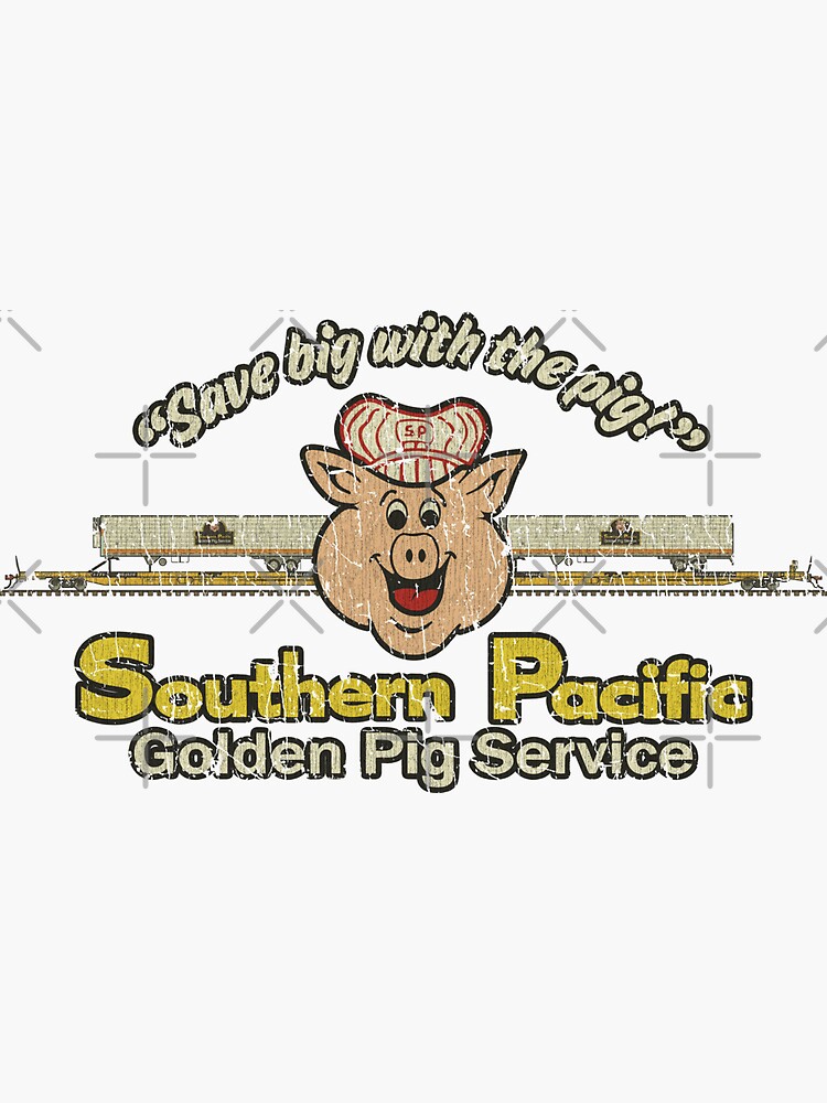 "Southern Pacific Golden Pig Service 1980" Sticker for Sale by ...