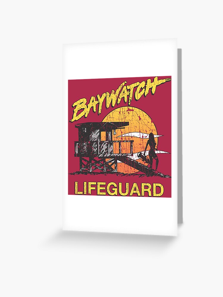 "Baywatch Lifeguard Sunset 1989" Greeting Card for Sale by ...