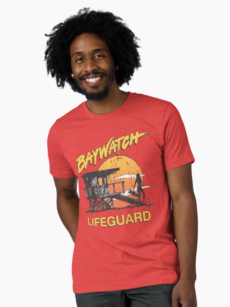"Baywatch Lifeguard Sunset 1989" Tri-blend T-Shirt for Sale by ...