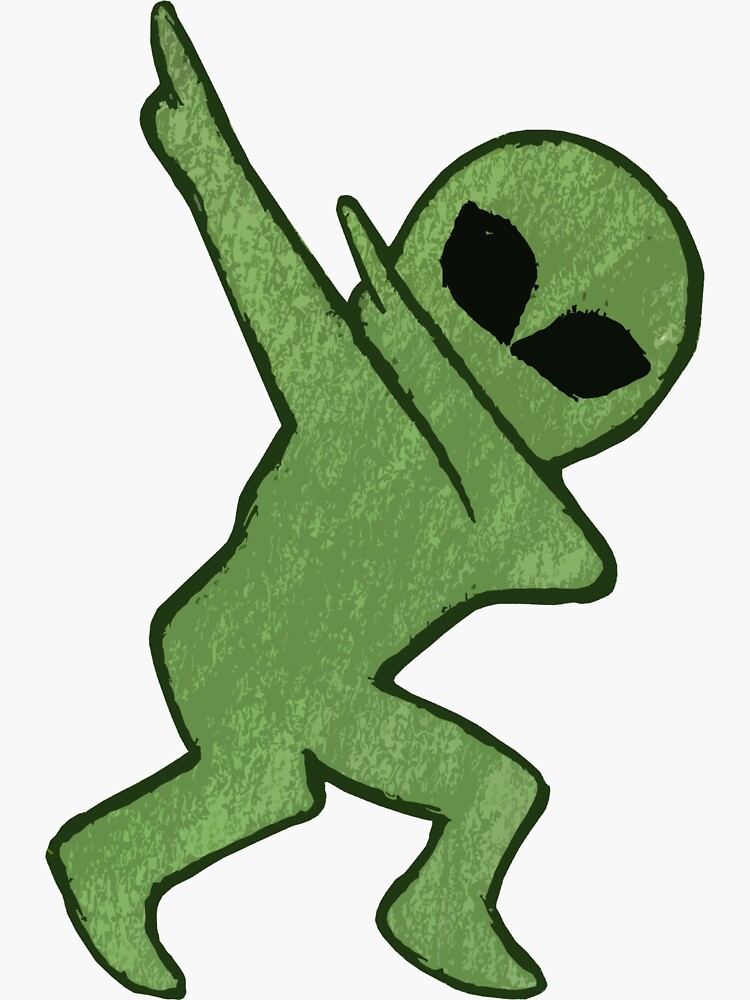 "Alien Dab" Sticker for Sale by CptBushwack | Redbubble