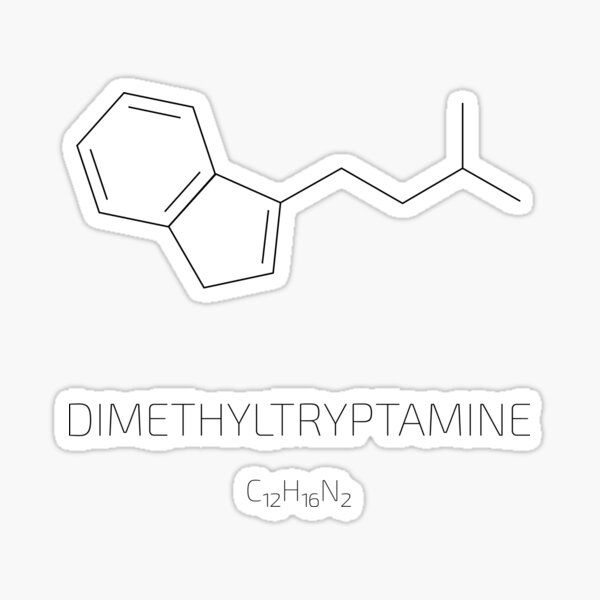 "DMT (Dimethyltryptamine) Molecule" Sticker by Tangerie | Redbubble