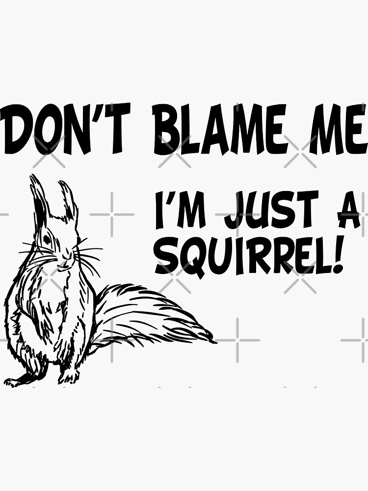 "Don't Blame Me, I'm Just A Squirrel! (Funny Quote about Squirrels ...
