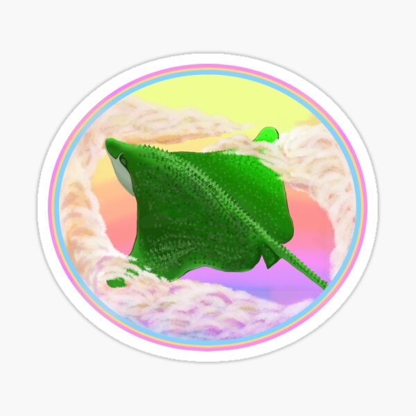 "The flying manta ray forests in sunset" Sticker for Sale by ...