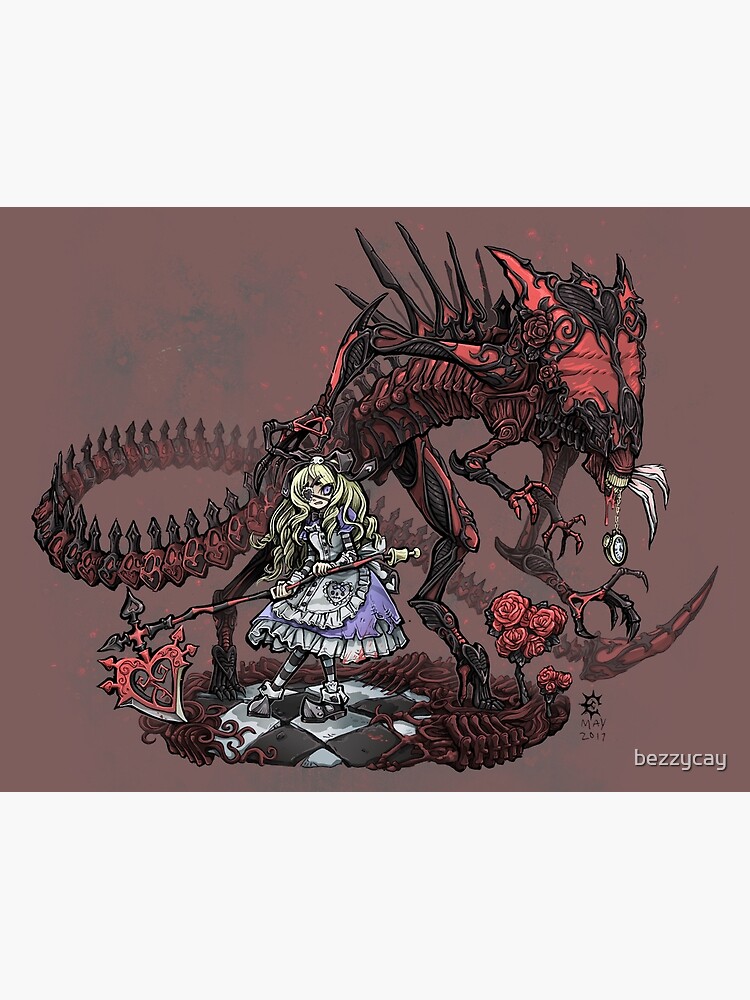 "Alice and the Red Queen" Poster for Sale by bezzycay | Redbubble
