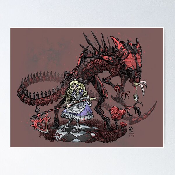 "Alice and the Red Queen" Poster for Sale by bezzycay | Redbubble