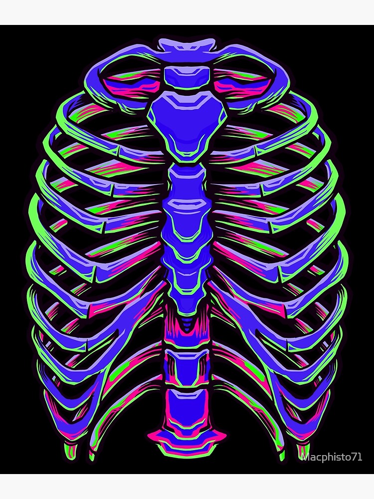 "Cyborg Body Rib Cage Skeleton Rib" Art Print for Sale by Macphisto71 ...