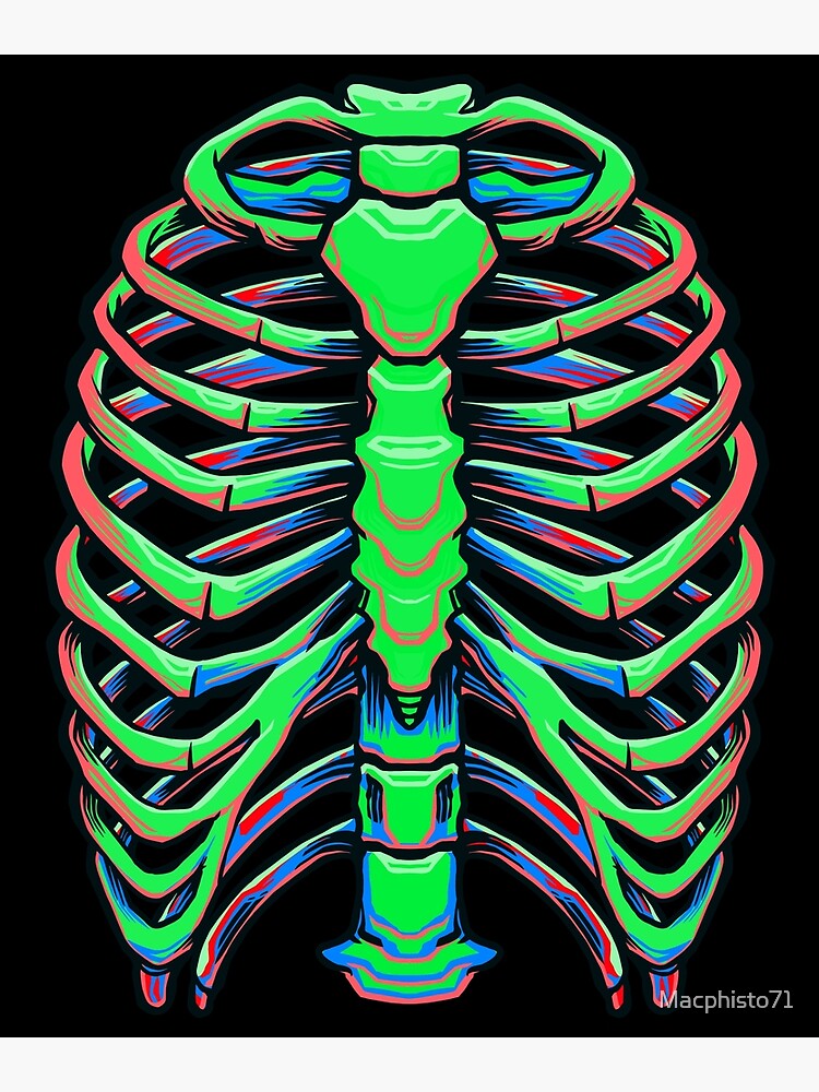 "Cyborg Body Rib Cage Skeleton Rib" Art Print for Sale by Macphisto71 ...