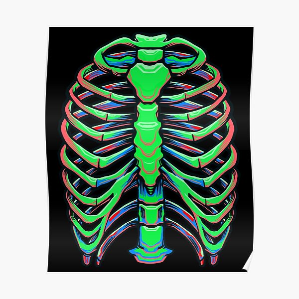 "Cyborg Body Rib Cage Skeleton Rib" Poster for Sale by Macphisto71 ...