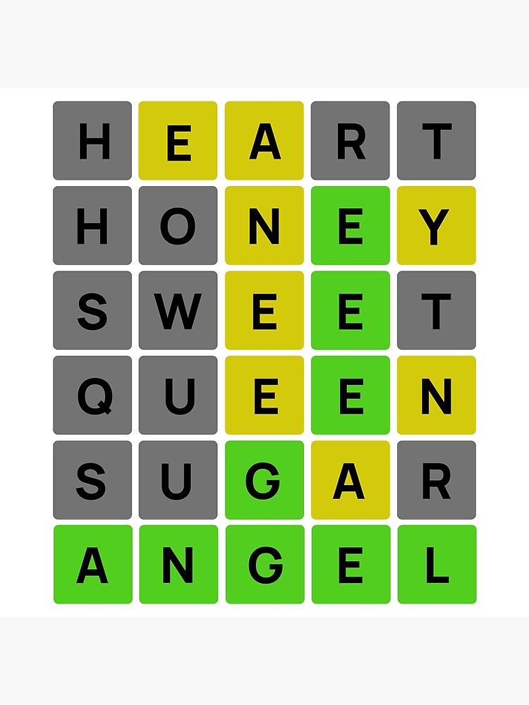 "Wordle Obsessed, love quotes Worldle Game Online" Art Print by ...