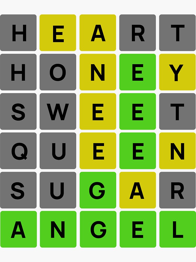 "Wordle Obsessed, love quotes Worldle Game Online" Sticker by ...