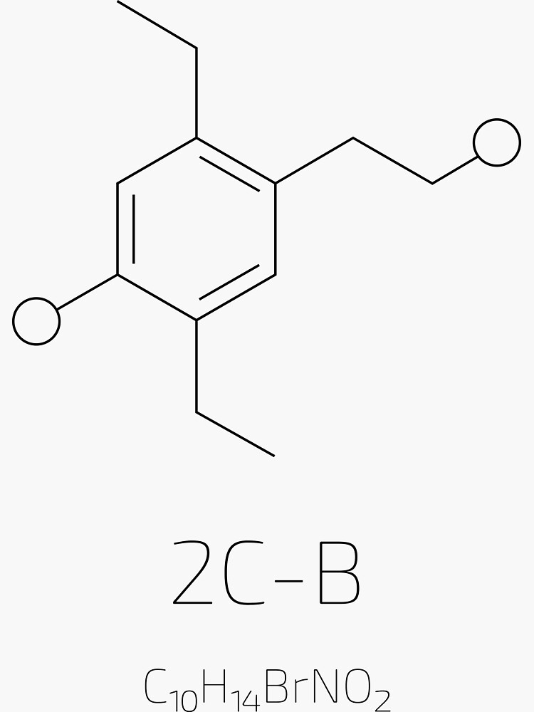 "2C-B Molecule" Sticker by Tangerie | Redbubble