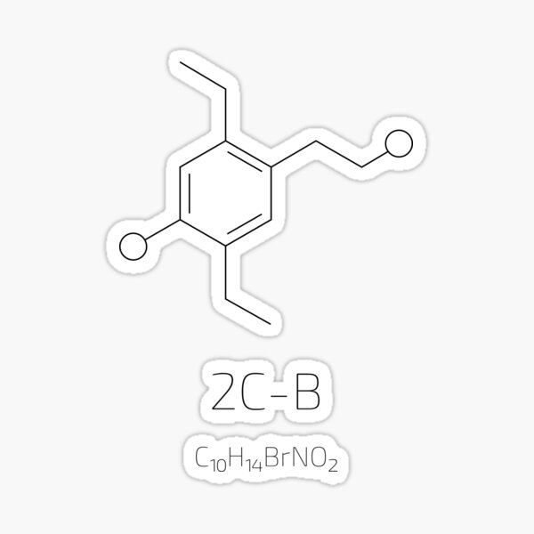 "2C-B Molecule" Sticker by Tangerie | Redbubble