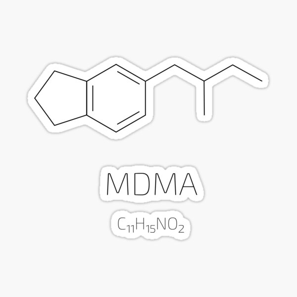 "MDMA Molecule" Sticker by Tangerie | Redbubble