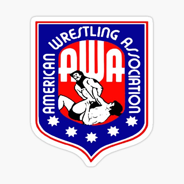 "American Wrestling Association Essential T-Shirt" Sticker by tzmannrr ...