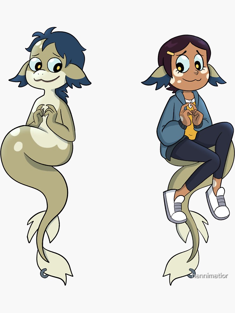 "Vee Basilisk and Half Human Forms" Sticker by hannimatior | Redbubble