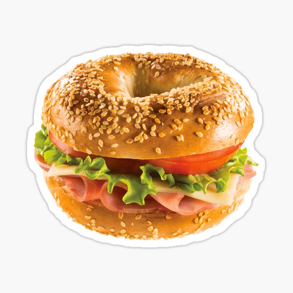 "bagel sandwich" Sticker for Sale by cloudingnine | Redbubble