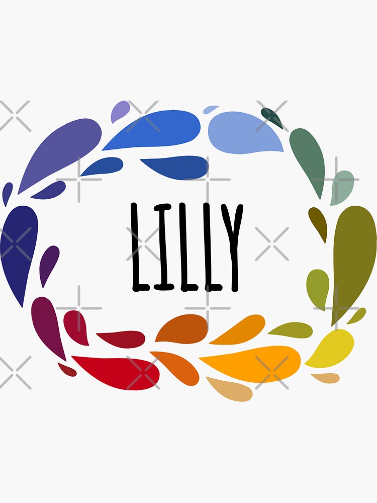"Lilly Name Cute Colorful Gift Named Lilly" Sticker for Sale by ...