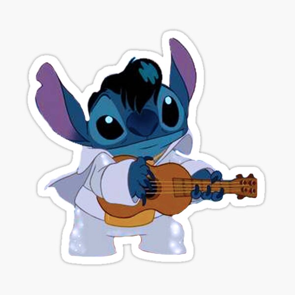 "Stitch - Elvis Sticker" Sticker for Sale by ChristinaUrban | Redbubble