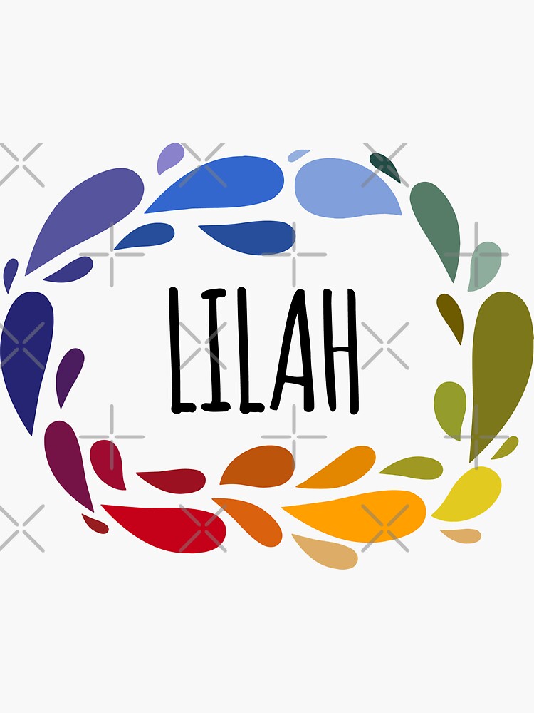 "Lilah Name Cute Colorful Gift Named Lilah" Sticker for Sale by ...