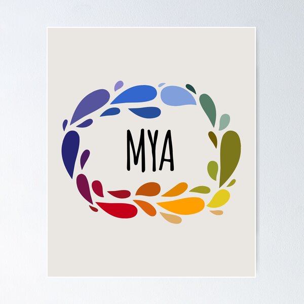 "Mya Name Cute Colorful Gift Named Mya" Poster for Sale by kindxinn ...
