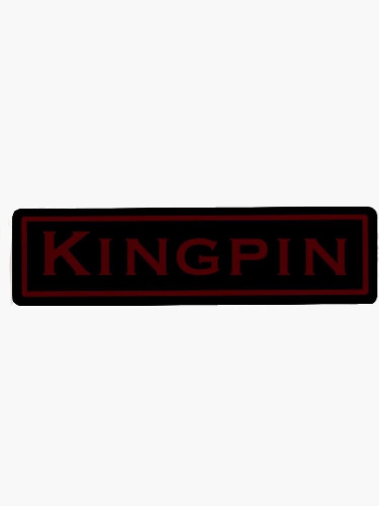 "Kingpin Logo Red" Sticker by LoraSLund | Redbubble