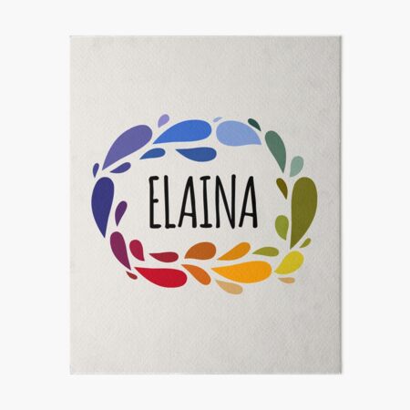 "Elaina Name Cute Colorful Gift Named Elaina" Art Board Print for Sale ...