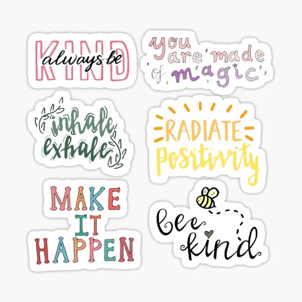 "positivity sticker pack Sticke" Sticker by brenzaboggart | Redbubble