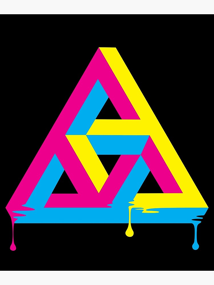 "Escher Penrose impossible triangle pop art 2" Poster by Illugraf ...