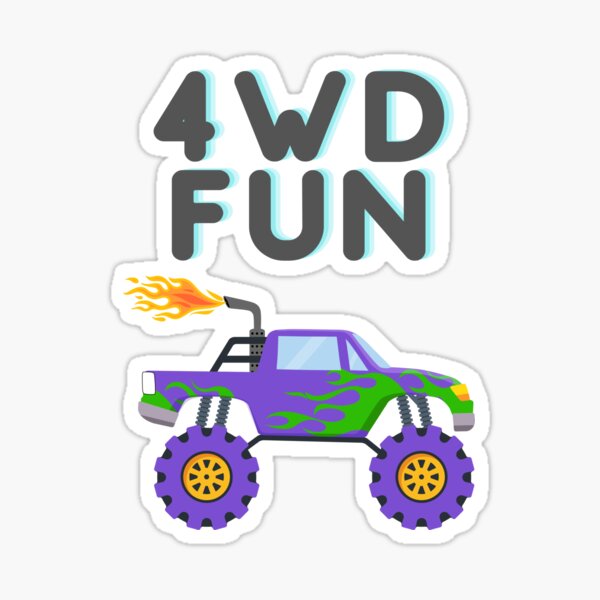 "4WD Fun-4WD Design" Sticker by KmanDesigns | Redbubble