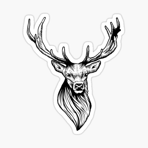 "Stag" Sticker by TravelBugUK | Redbubble