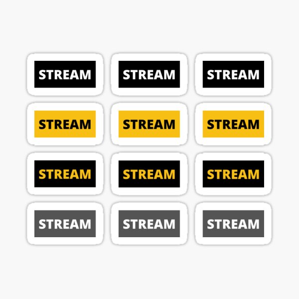 "Livestream Sheet" Sticker for Sale by L1V3Streaming | Redbubble