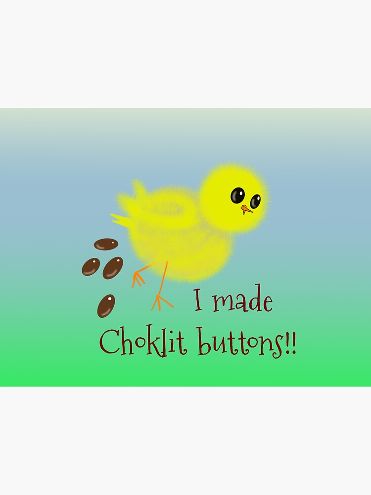"Choklit Buttons" Sticker for Sale by redraiph | Redbubble