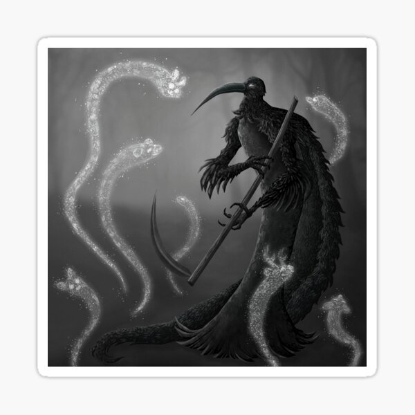 "Crow Reaper" Sticker by Nagadir | Redbubble