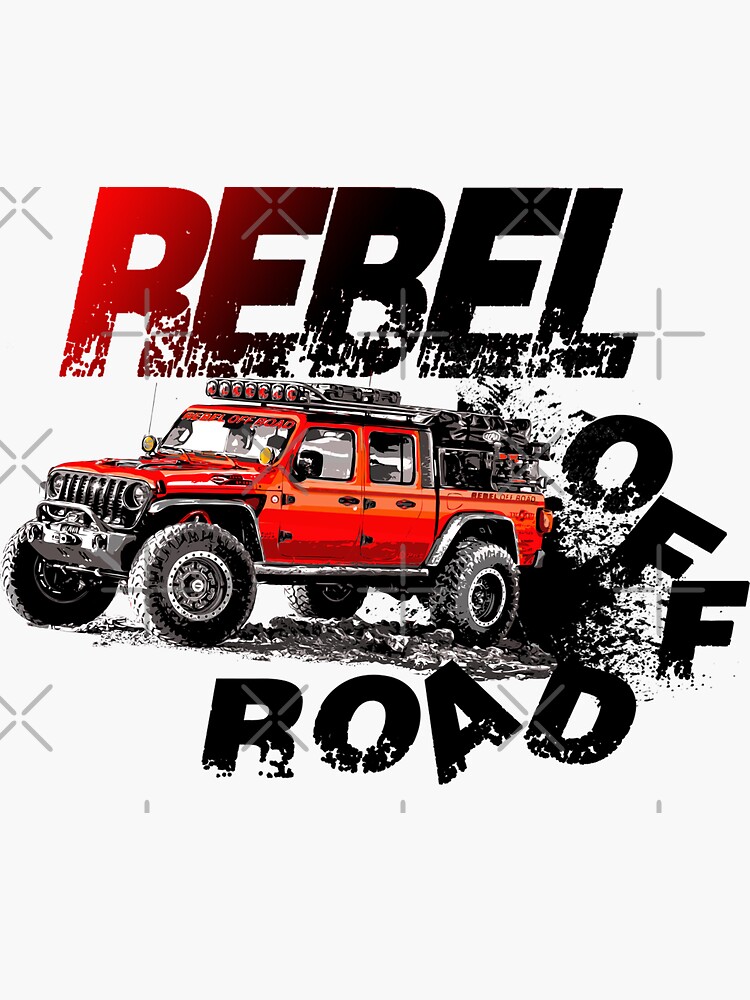 "Rebel off road" Sticker by Concept-Hub | Redbubble