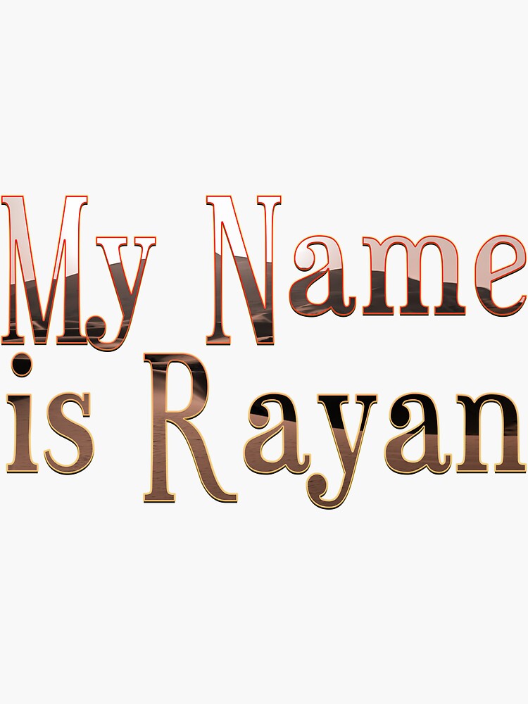 "Rayan letter design - for Rayan" Sticker for Sale by iliosGames ...