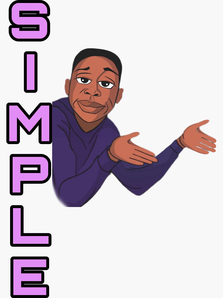 "Khaby lame simple " Sticker by sizamix | Redbubble
