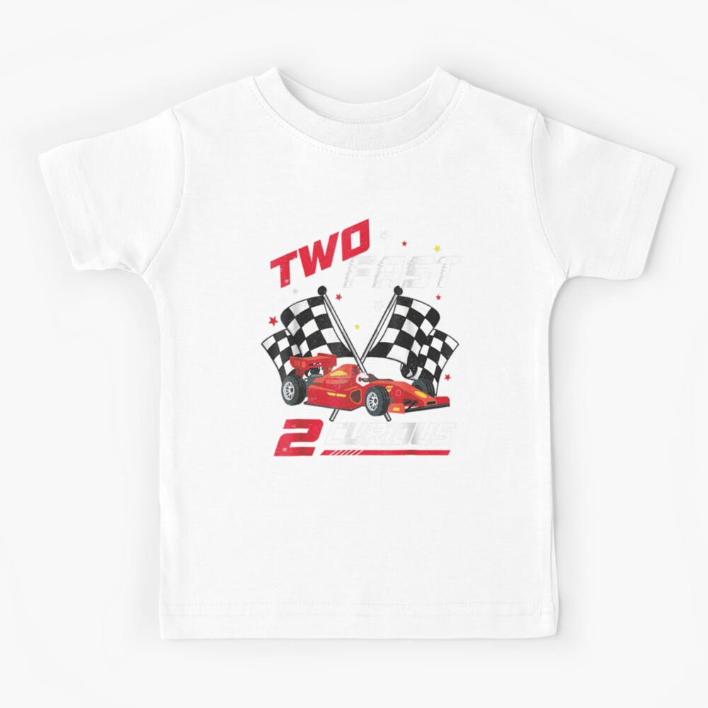 "Two Fast 2 Curious Birthday Decorations 2nd Bday 2022" Kids T-Shirt ...