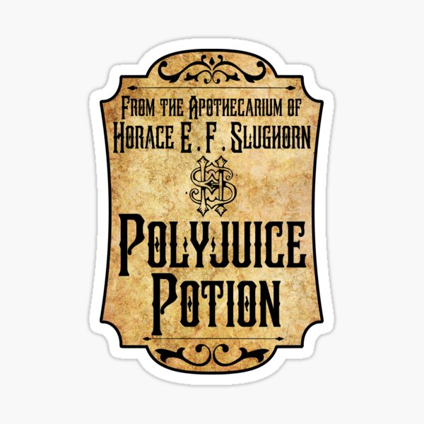 "Polyjuice potion label" Sticker for Sale by Freaky-Frenk | Redbubble