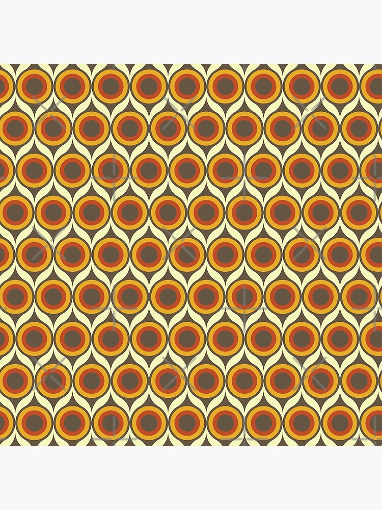 "Sirkel, 60s Mid Mod Circle Shape Seamless Pattern in Retro Color ...